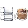 Stackable Glass Coffee Mugs Set of 2, Fully Tempered Tea and Latte ...