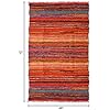 Amazon.com: Ekakshx Multi Color Chindi Rag Rug 4x6' - Hand Woven ...