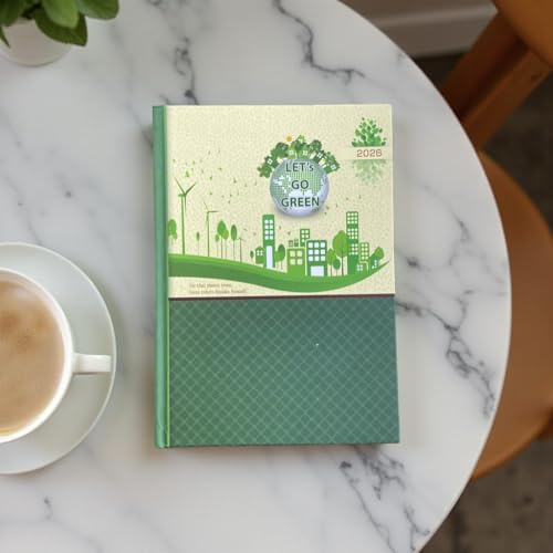 Cubic 2026 inchLet's Go Green inch Diary | Softbound Edition | A5 Size ...