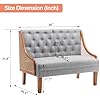 Amazon.com - Yongqiang Upholstered Settee Bench Small Loveseat Sofa ...