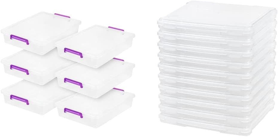 Amazon.com: IRIS USA 6 Quart Clear Plastic Storage Bins with Lids and ...