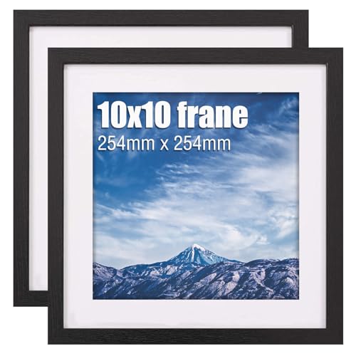 wyewye 10×10 Picture Frame 2 Pcs, Wooden Picture Frames, Certificate ...