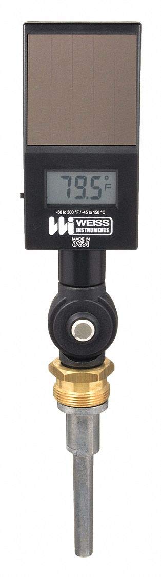 Weiss DVU35 Digital Solar Powered Thermometer, Black: Instant Read ...