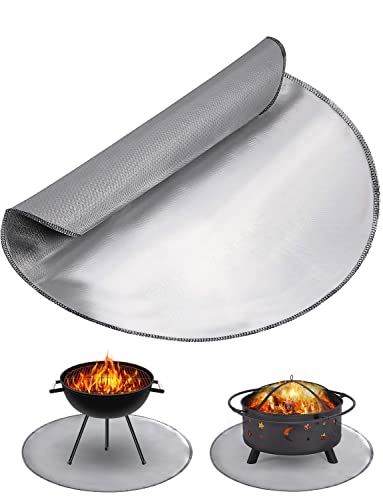 Fire Pit Mat , 36″ Grill And Fire Pit Mat for Decking, Fireproof ...