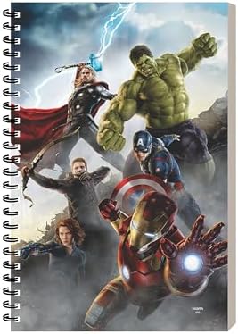 ESCAPER Superhero Cartoon Diary A5 Spiral Notebook with 160 Ruled Pages ...