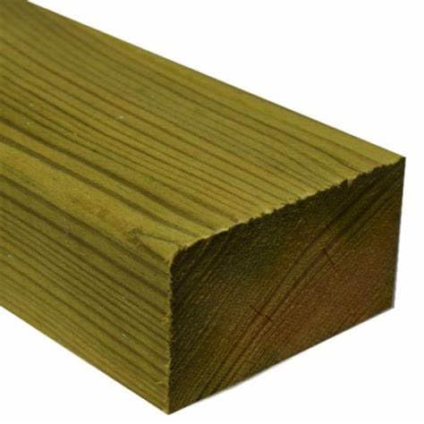 Pressure Treated Timber 4 x 2 Inch (100mmx50mm) Timber 1.2 Metre,Green ...