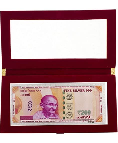Altrona 999 Pure Silver Rupee Notes Currency With Velvet Cover for ...