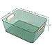 Neadas Plastic Storage Basket, Crystal Green Plastic Pantry Organizer ...