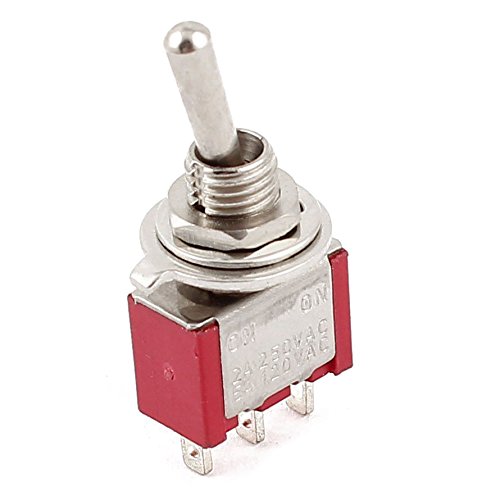Ac 250V/2A 120V/5A On/On 2 Position Spdt Mini Micro Toggle Switch Red ...