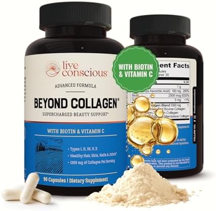 Amazon.com: Live Conscious Beyond Collagen Multi Collagen Capsules ...