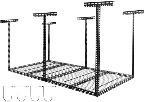 MonsterRax 4x8 Overhead Garage Storage Rack Frame Kit - Hanging Storage ...
