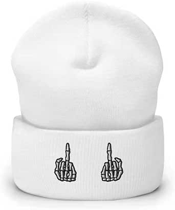 Amazon.com: DianYu Saying F**k Off Middle Finger Winter Embroided ...
