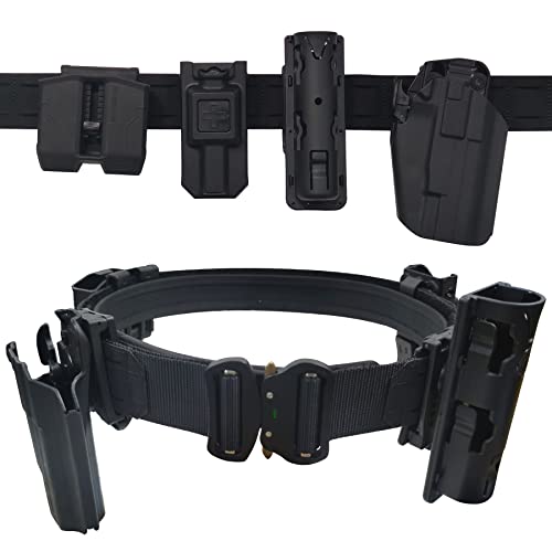 Men's Tactical Battle Belt Law Enforcement Duty Belt Kits 5-in-1 ...