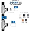 Amazon.com: Fernco 2" Flexible PVC Tee Includes Optional 1.5" Reducer ...