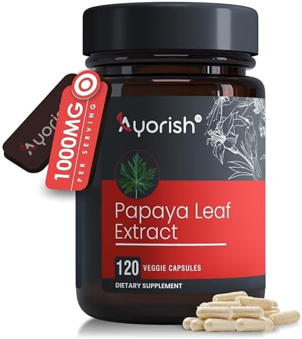 Amazon.com: Papaya Leaf Extract 500 mg for Hair, Skin with 4X Extra ...