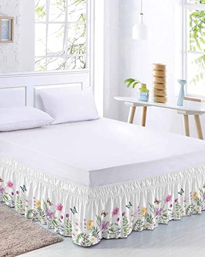 Amazon.com: Piper Classics Doylestown Queen Size Floral Bed Skirt w/ 16 ...