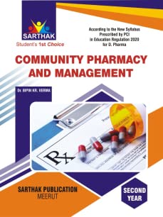 Buy D.Pharma 2nd Year Community Pharmacy & Management (English) Book Online at Low Prices in ...