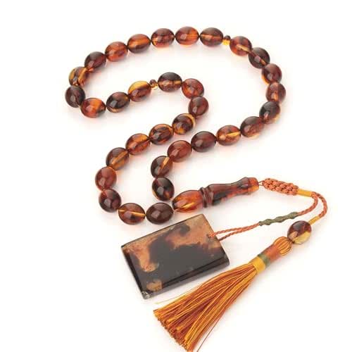Amazon.com: Premium Baltic Amber Tasbih – Handmade Islamic Prayer Beads ...