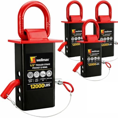 Amazon.com: Wellmax 4-Pack Stake Pocket D Rings - Heavy Duty 1/2 ...