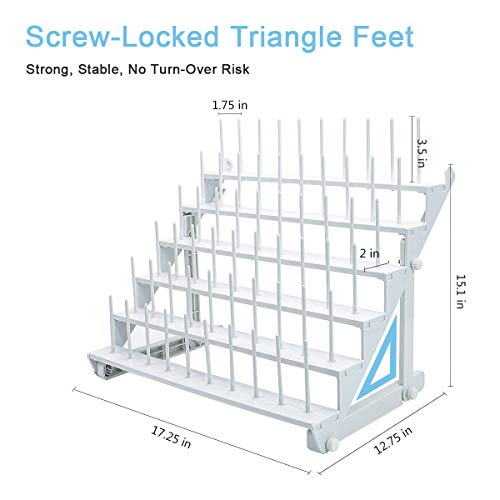 Sew Tech 60 Spools Cone Thread Holders for Spools of Thread, Plastic ...