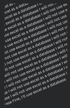 Excel is not a Database: Funny Office Gag Gift Notebook Journal for ...
