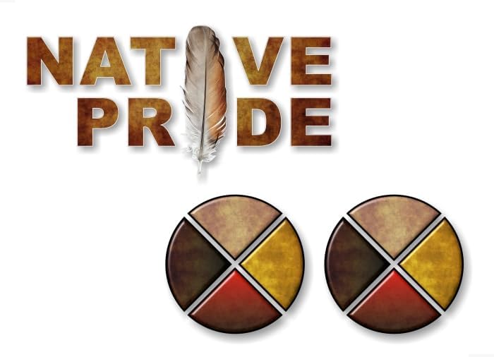 Amazon.com - 3 Piece Native Pride with Feather (Black Trim) 9" Vinyl ...