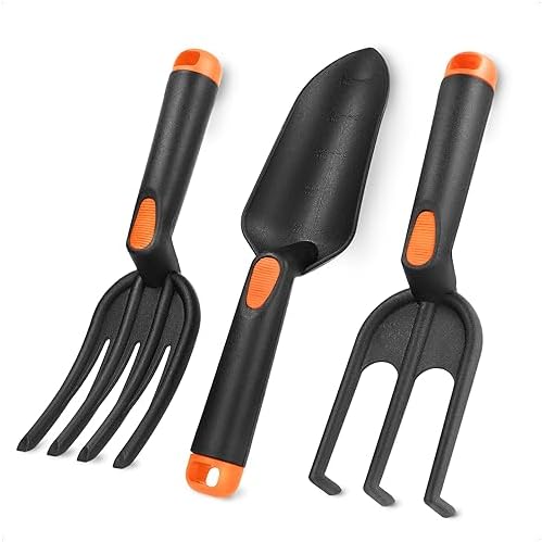 BFG Garden Tools Set Rake Trowel Fork, Lightweight Gardening Tools Set ...