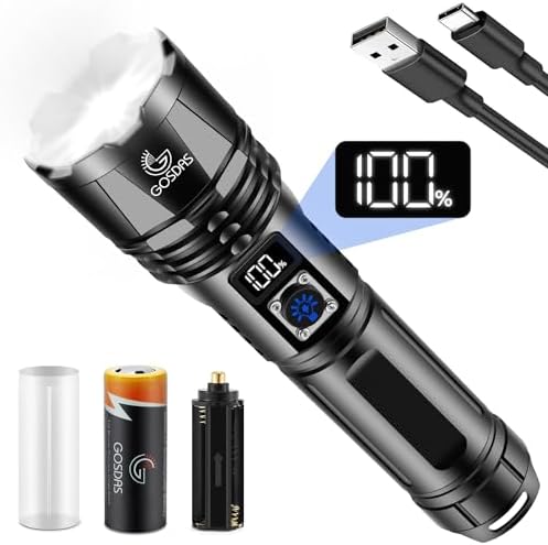 Blukar LED Torch, 20000 Lumens Super Bright Torches Led - Adjustable ...