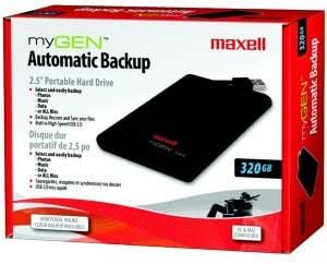 Amazon.com: MAXELL 665204 - MY320 2.5 MYGEN PORTABLE HARD DRIVE (320 GB ...