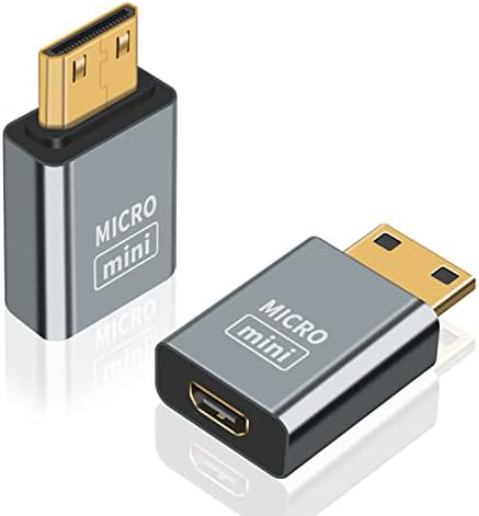 Amazon.com: Poyiccot Mini HDMI to Micro HDMI Adapter, Mini HDMI Male to ...