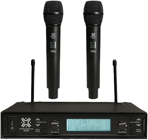 Xtreme Acoustics XAB02B Professional UHF Wireless Handheld Dual Channel ...