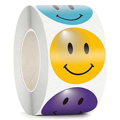 Smiley Face Stickers Happy Face Stickers Circle Dots Paper - Want It All