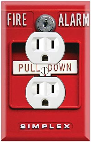 Graphics Wallplates - Fire Alarm - Duplex Outlet Wall Plate Cover ...