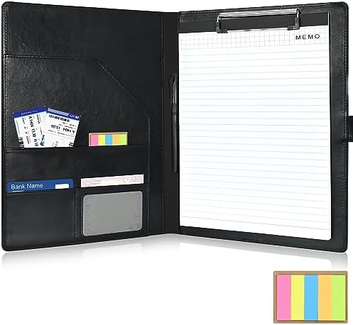 Clipboard Folder DIN A4, Multifunctional Business Leather Document Clip ...
