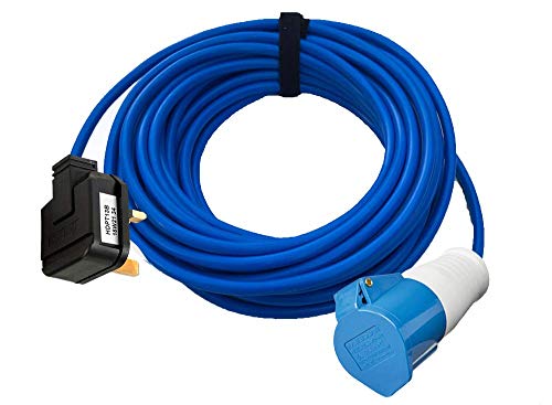 13A PLUG TO 32A BLUE SOCKET EXTENSION LEAD 1M 3M 5M 10M 15M 20M 25M ...