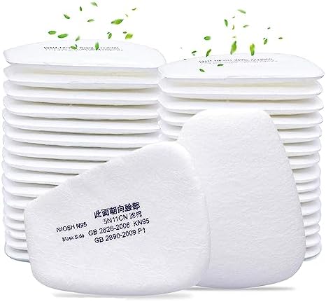 Strolfay 80PCS 5N11 Respirator Filter Cotton,Replacement Particulate ...
