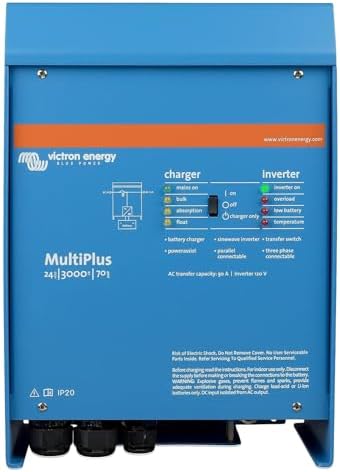 Victron Energy MultiPlus 3000VA 24-Volt Pure Sine Wave Inverter 70 amp ...