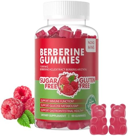 Berberine Gummies with Ceylon Cinnamon 1500mg High Potency Berberine ...