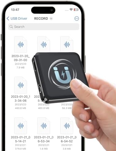 128G Magnetic Voice Recorder - 160 Hrs Battery Life, 1600 Hrs Storage ...