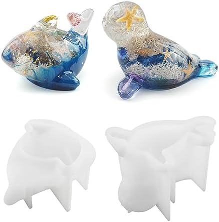 Amazon.com: 2PCS 3D Betta Fish Silicone Molds,Large Animal Mold for ...