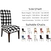 Amazon.com: Whaline Buffalo Check Chair Covers White Black Plaid Dining ...