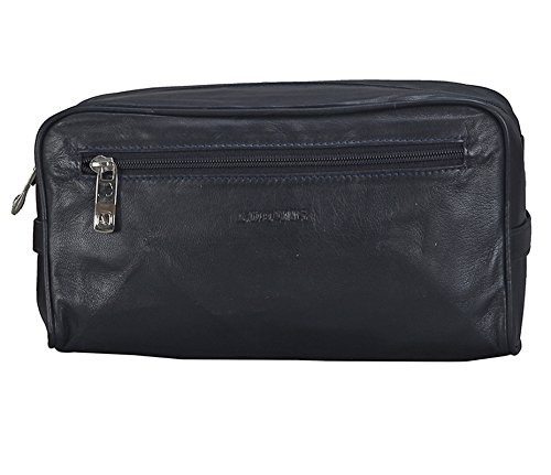Adamis Leather Cosmetic Pouch SC1 In Black : Amazon.in: Bags, Wallets ...