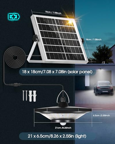 FabStyl Solar Shed Light Indoor Outdoor Motion Sensor with Remote ...