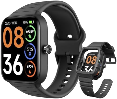 Amazon.com: SKG R8 Smart Watch for Men Women (Answer/Make Call), 1.8 ...