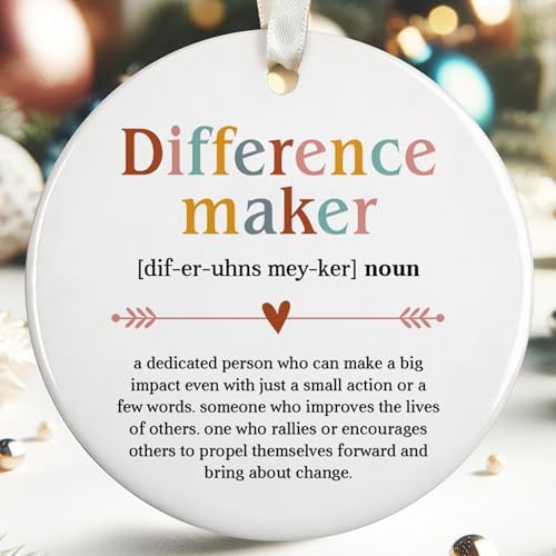 Amazon.com: Never Forget The Difference You Make Heart Ornament Wooden ...