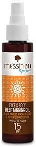 Messinian Spa Sunscreen - Deep Tanning Oil Walnut & Carrot Spf 15 ...