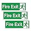 Fire Exit Signs Self Adhesive Vinyl - 30cm x 10cm Ideal Sized Fire Exit ...