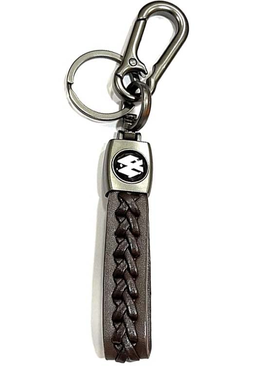 NSV Genuine Leather Maruti Suzuki Car Keychain Compatible for All ...