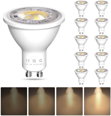 Bonlux GU10 LED Bulb, 5W Light Bulb, 5W LED Spotlight Bulbs 50W Halogen ...