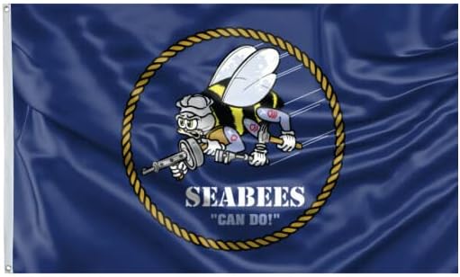 Amazon.com : NSN SeaBees Flag 3x5 Ft - UV Fade Resistant Double Printed ...